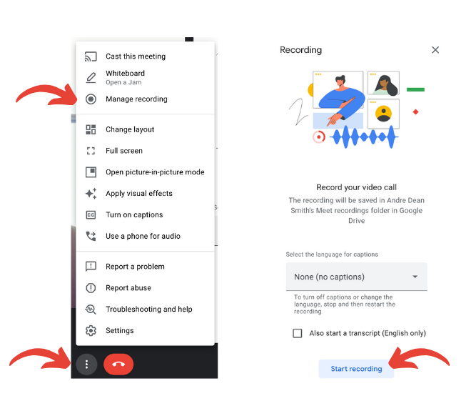 How to Record Google Meet (Free and 3 Easy Steps) | ScreenApp Blog